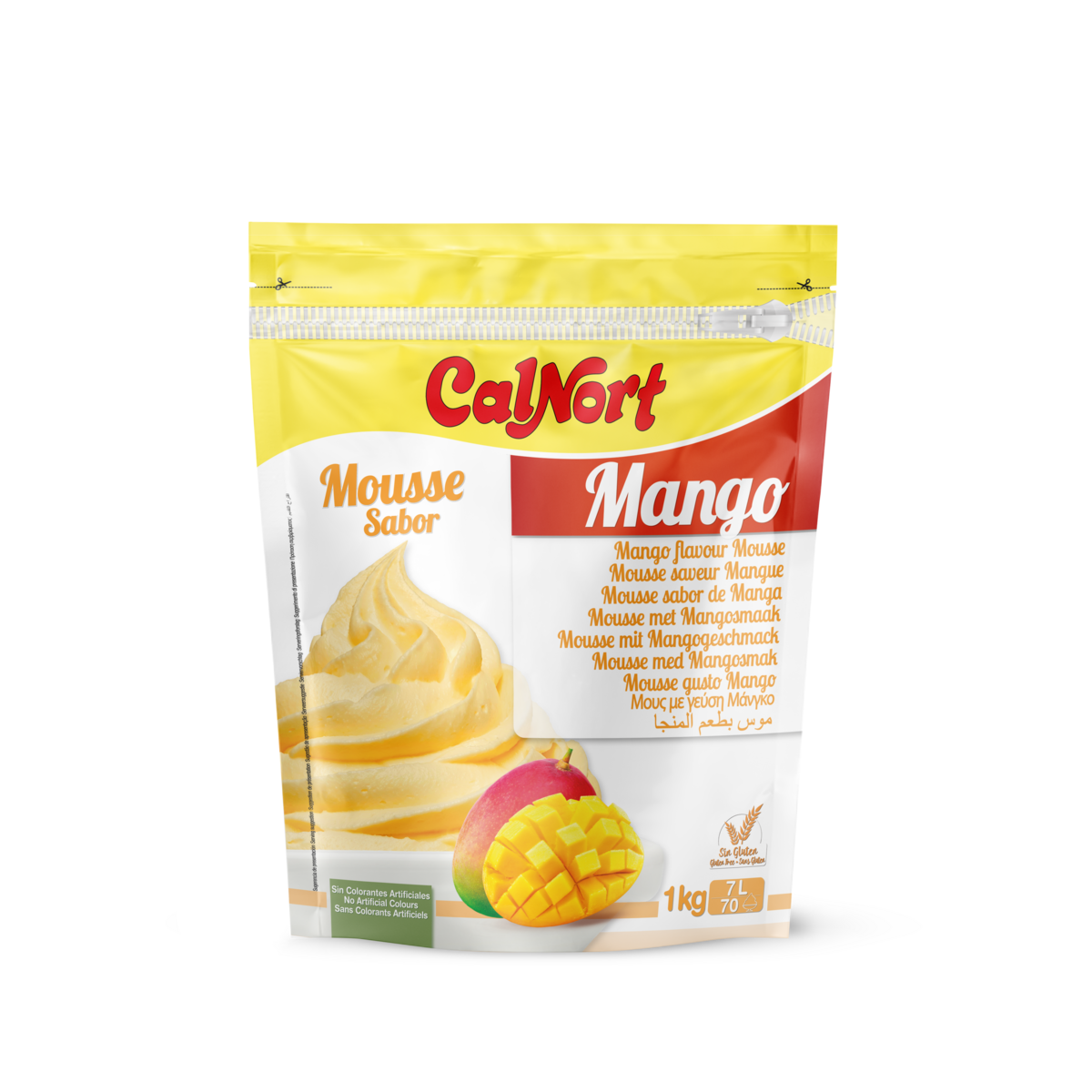 Mango flavour Mousse 1 kg - Caldos del Norte